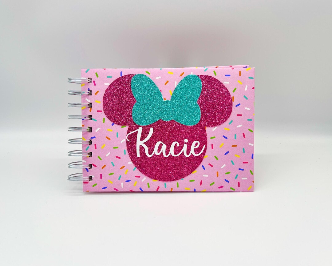Personalized Glitter Minnie Mouse Autograph Book, Disney World ...