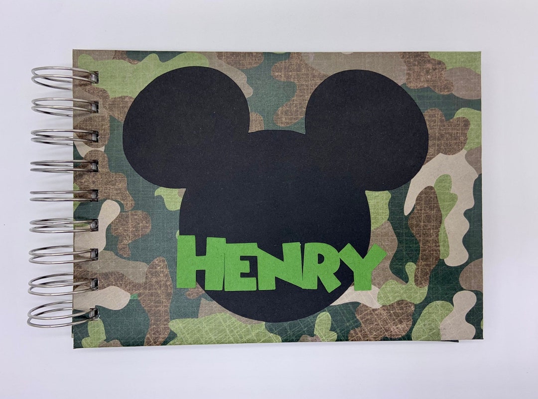 Disney Autograph Book Personalized Mickey Mouse Camouflage Disneyworld ...