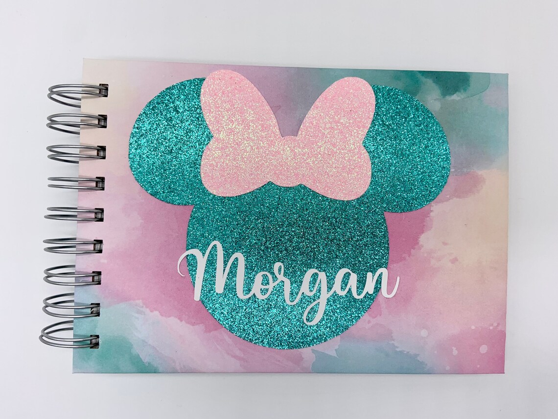 Personalized Disney Autograph Book Custom Minnie Mouse Aqua - Etsy