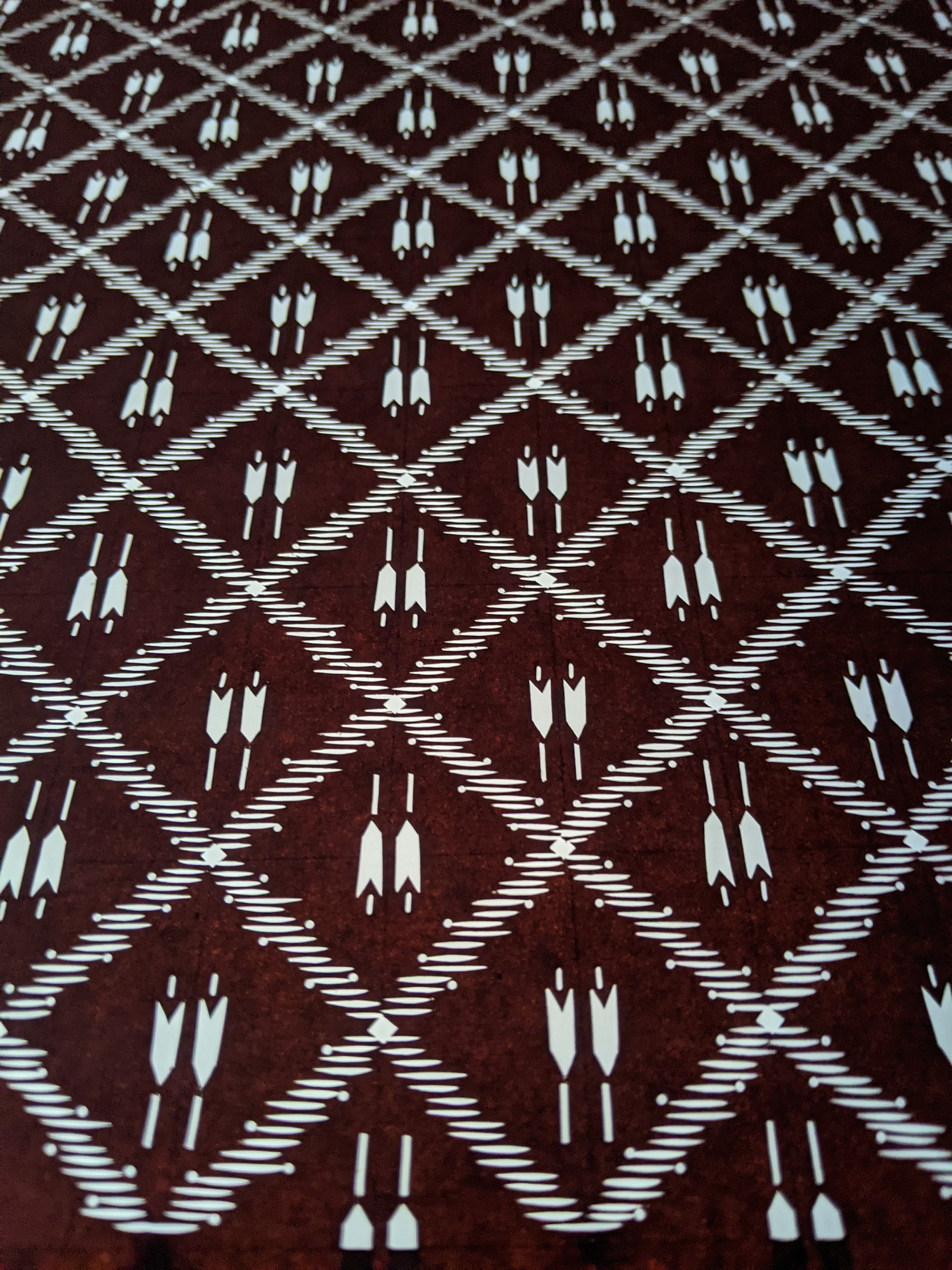 Original Vintage Yabane Feather Arrow Pattern Japanese Katagami Stencil ...