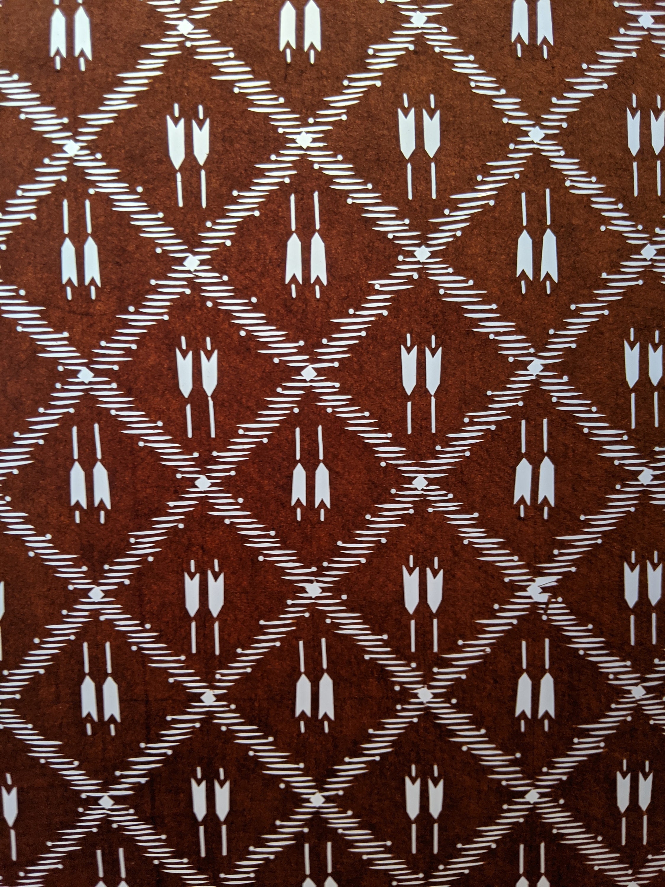 Original Vintage Yabane Feather Arrow Pattern Japanese Katagami Stencil ...