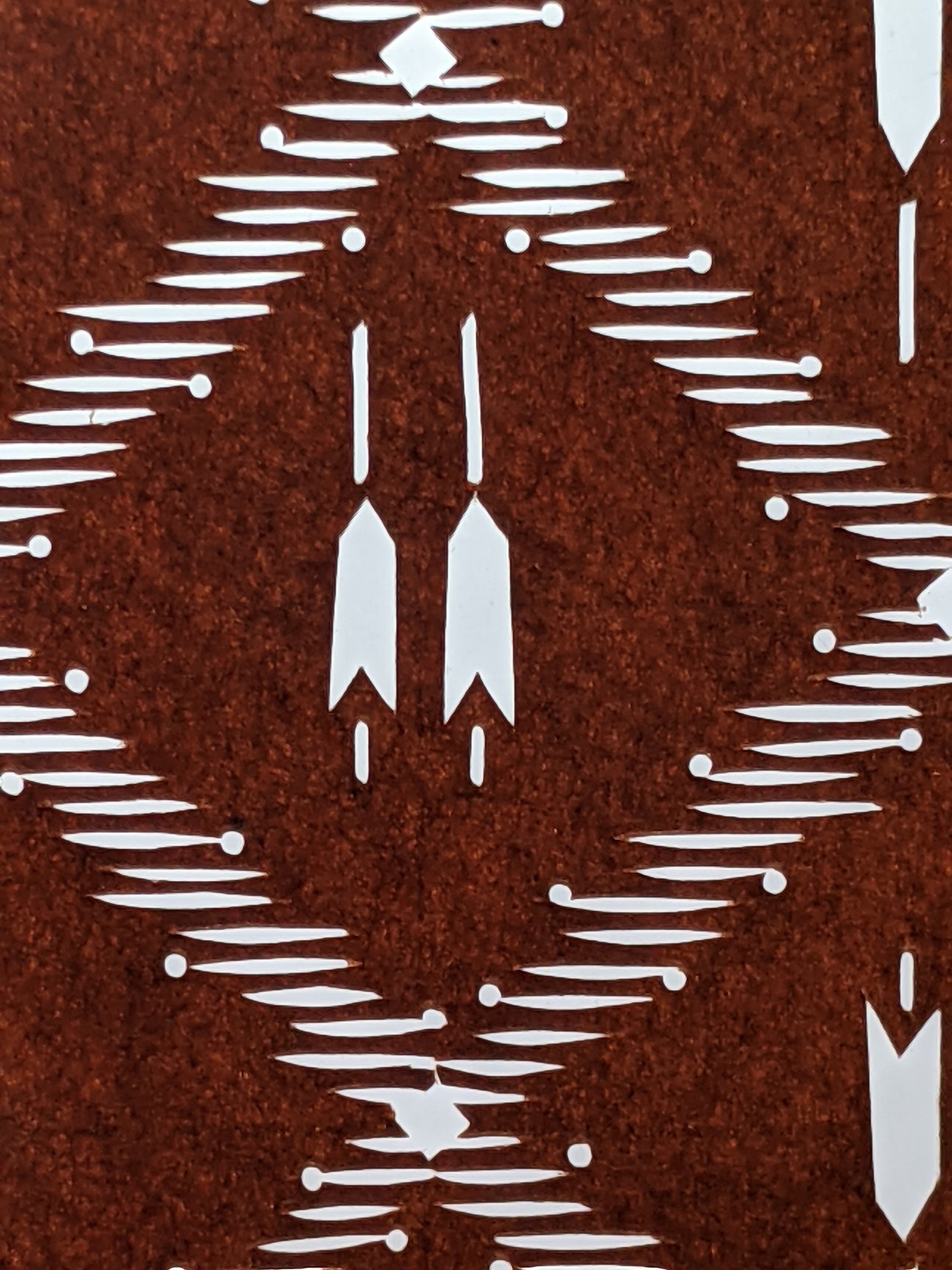 Original Vintage Yabane Feather Arrow Pattern Japanese Katagami Stencil ...