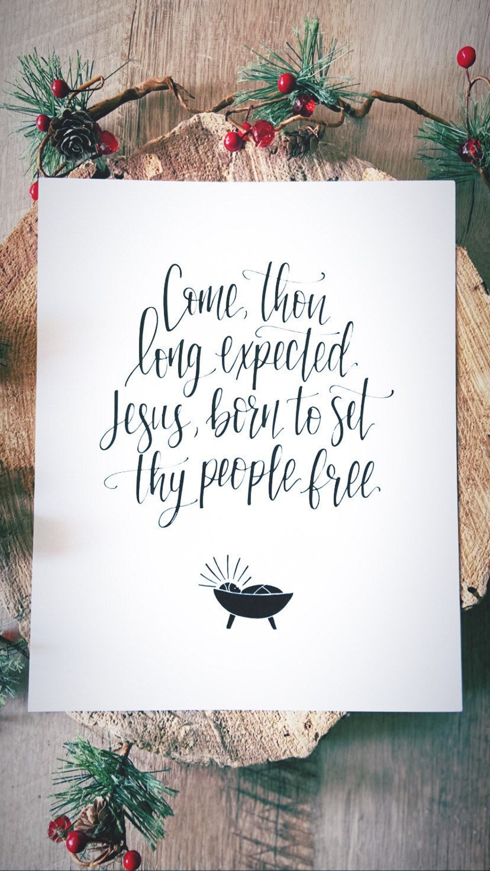 Come, Thou Long Expected Jesus, Born to Set Thy People Free | Hand ...