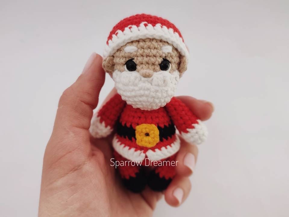 Crochet PATTERN Xmas Santa Claus Mini Toy Amigurumi Tutorial - Etsy