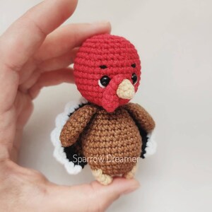 Amigurumi PATTERN Tiny Turkey Crochet Mini Farm Animals PDF in English ...