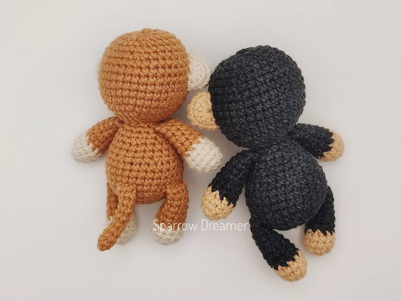 Crocheted Monkey Amigurumi PATTERN, Mini Safari Animal, Chimpanzee ...