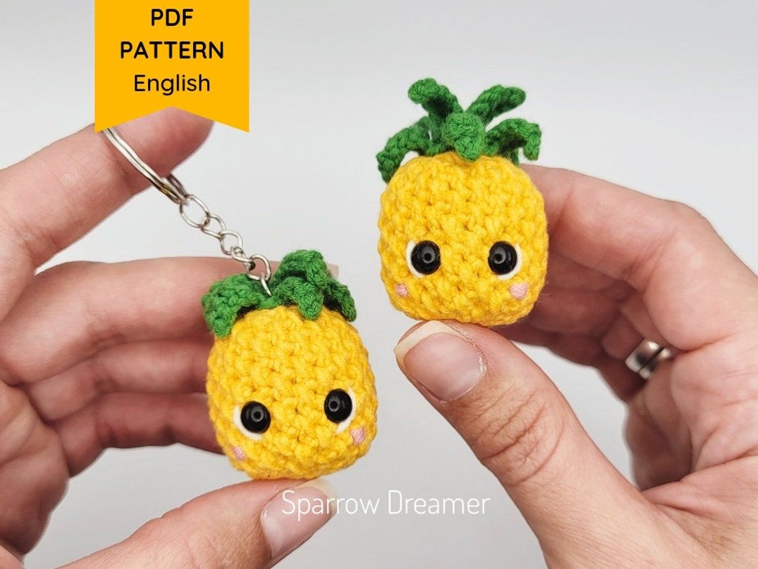 Mini Pineapple Crochet PATTERN, Easy Amigurumi Tutorial, Funny Food ...