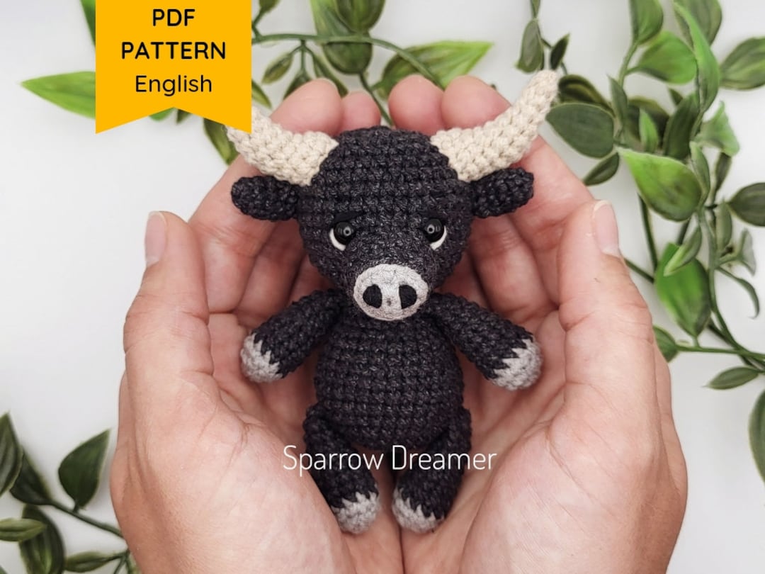 Crochet Bull Pattern: Mini Farm Animal Amigurumi (PDF in ENG) - Etsy