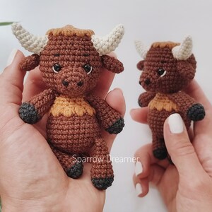 PATTERN: Crochet Bison, Mini Buffalo Amigurumi PDF Tutorial in English ...