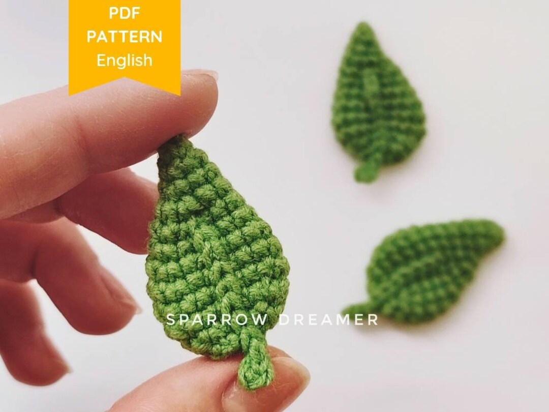 Amigurumi PATTERN Mini Crochet Leaf PDF in English - Etsy