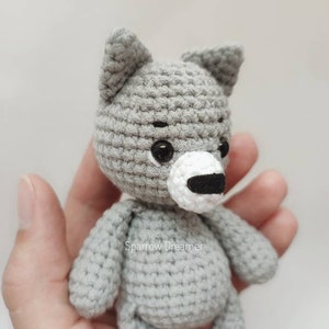 Amigurumi PATTERN Crochet Mini Wolf Tiny Forest Animals PDF Tutorial in ...