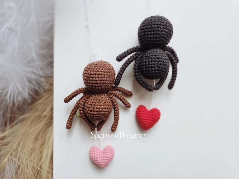 Spider With Heart Crochet Pattern: Valentine Amigurumi Tutorial - Cute ...