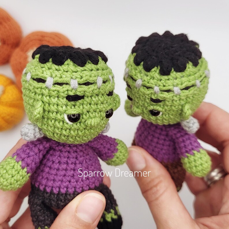 Frank the Monster Crochet Pattern, Amigurumi Halloween, Easy Tutorial ...