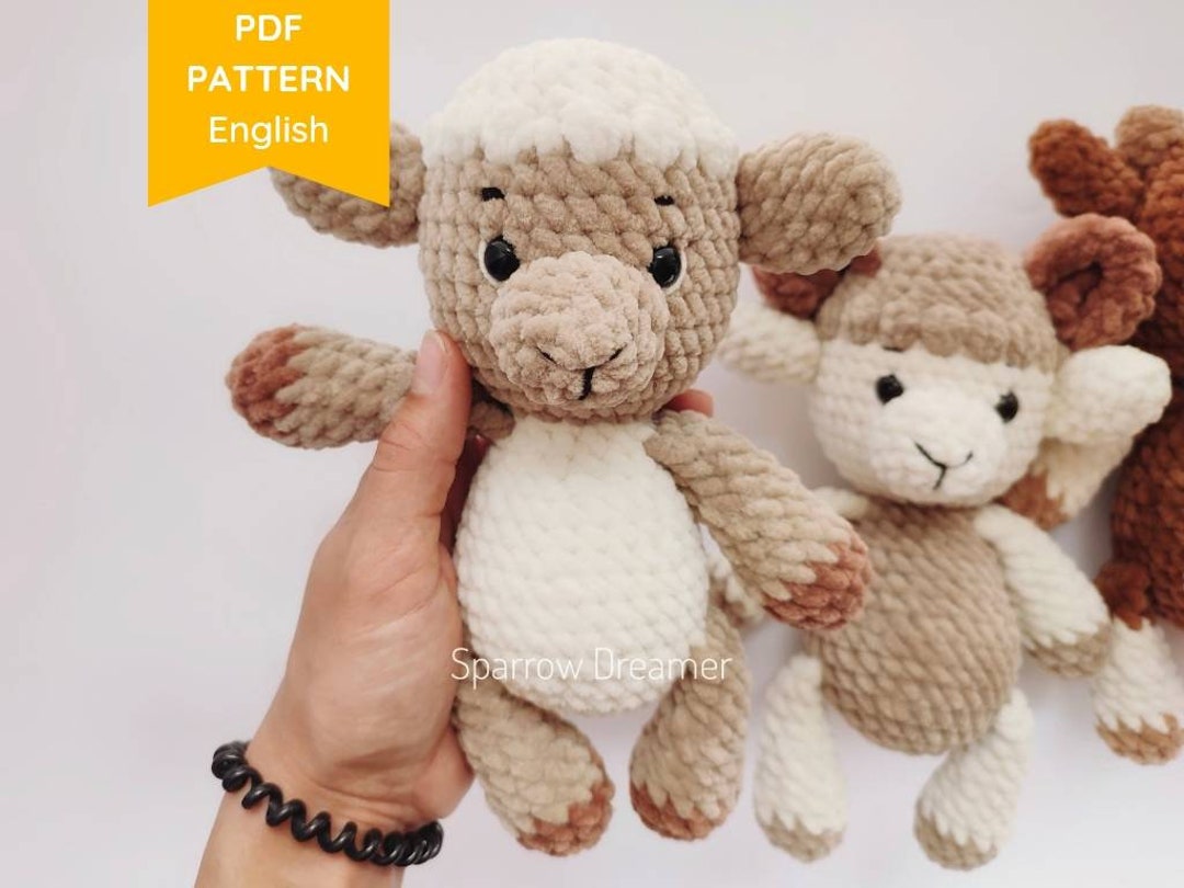 Amigurumi PATTERN Plush Sheep Toy Ram Crochet Lamb Farm Mini - Etsy