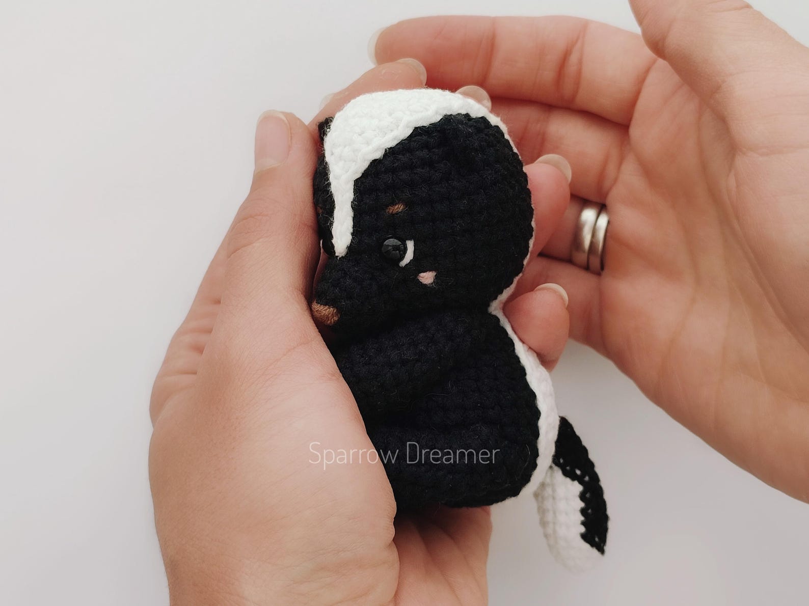 Crochet Skunk Amigurumi Pattern: Mini Woodland Animal (PDF Tutorial in ...