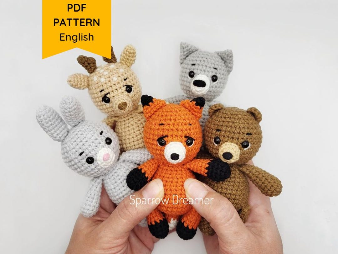 Forest Animals Crochet Pattern: Amigurumi Bundle 5-in-1 (PDF in ENG) - Etsy