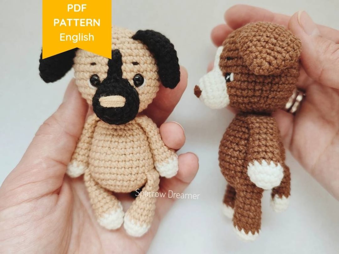 Crochet PATTERN Mini Dog Crochet Puppy Toy Pattern Amigurumi Tutorial ...
