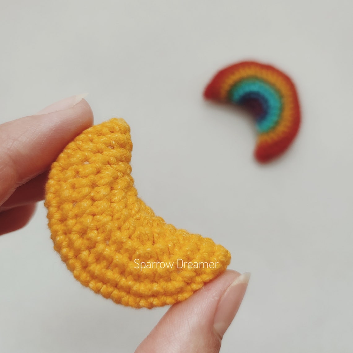 Crochet PATTERN Mini Moon and Rainbow Toy Amigurumi PDF in - Etsy