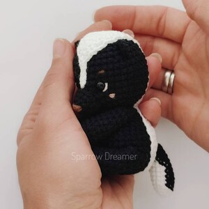 Crochet Skunk Amigurumi PATTERN, Mini Woodland Animal Easy Crochet ...