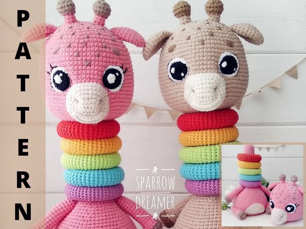 Crochet Giraffe PATTERN Amigurumi Stacking Rings Toy Pattern - Etsy UK