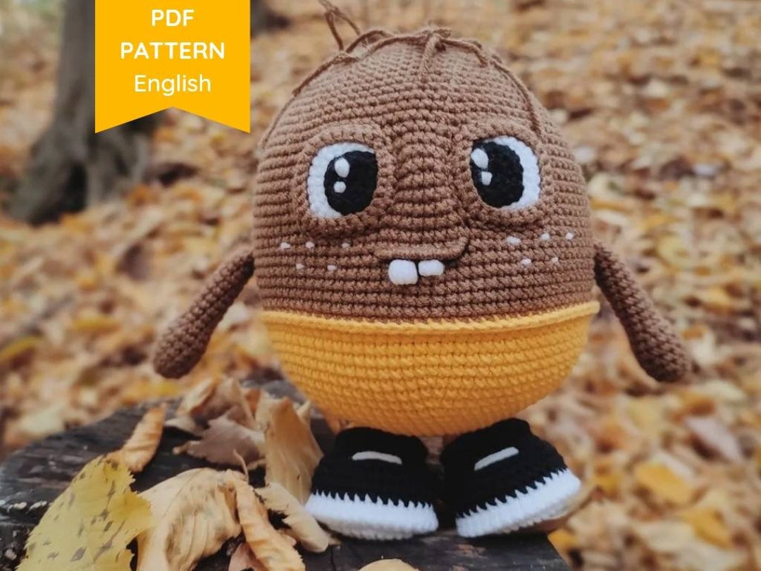 Amigurumi PATTERN Coconut Toy, Crochet Food Tutorial, Funny Toy Pattern ...