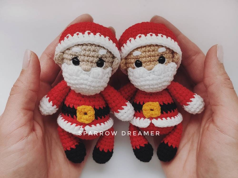 Crochet PATTERN Xmas Santa Claus Mini Toy Amigurumi Tutorial - Etsy