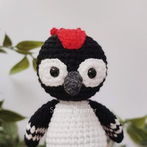 Crochet Woodpecker Amigurumi Pattern: Mini Forest Animal (PDF Tutorial ...