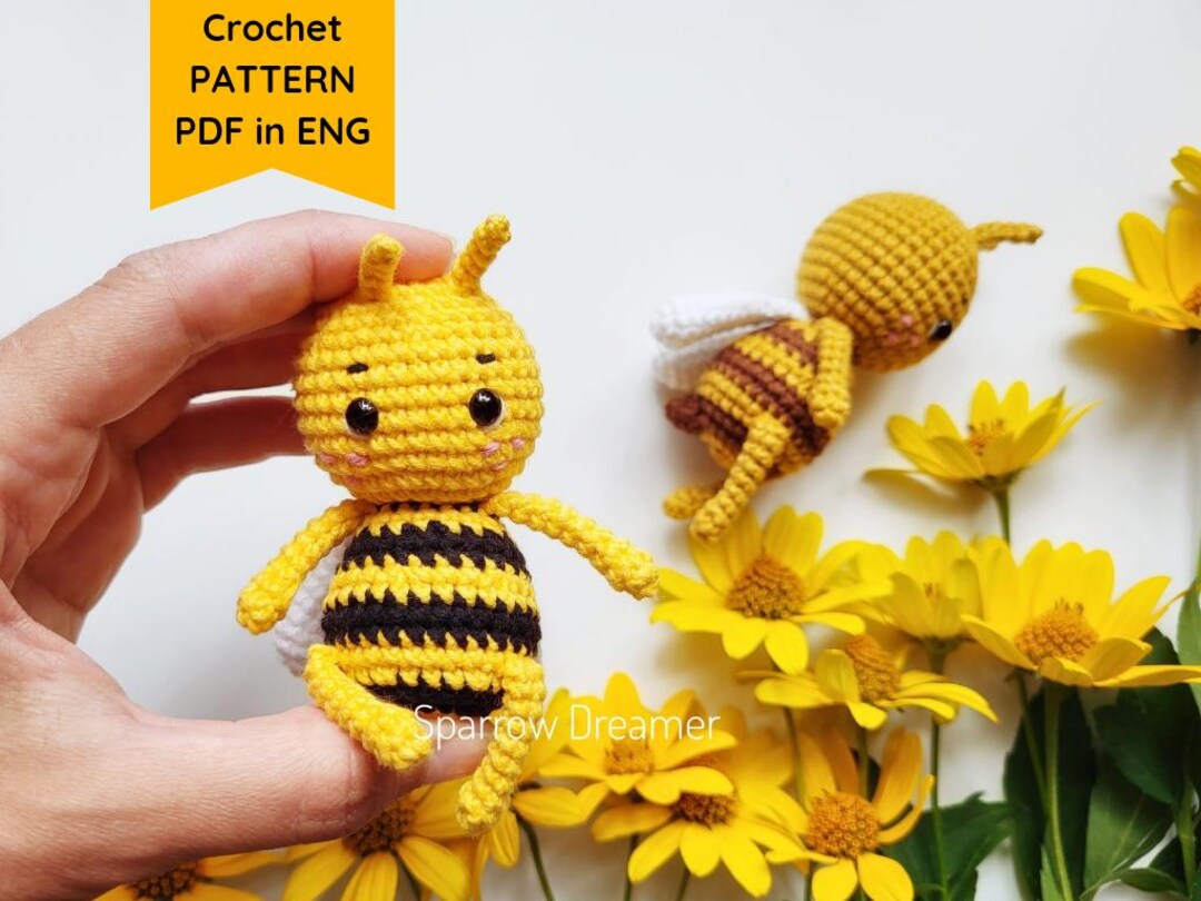 Crochet Wasp & Bee Pattern: Amigurumi Bugs Tutorial (PDF Download in ...