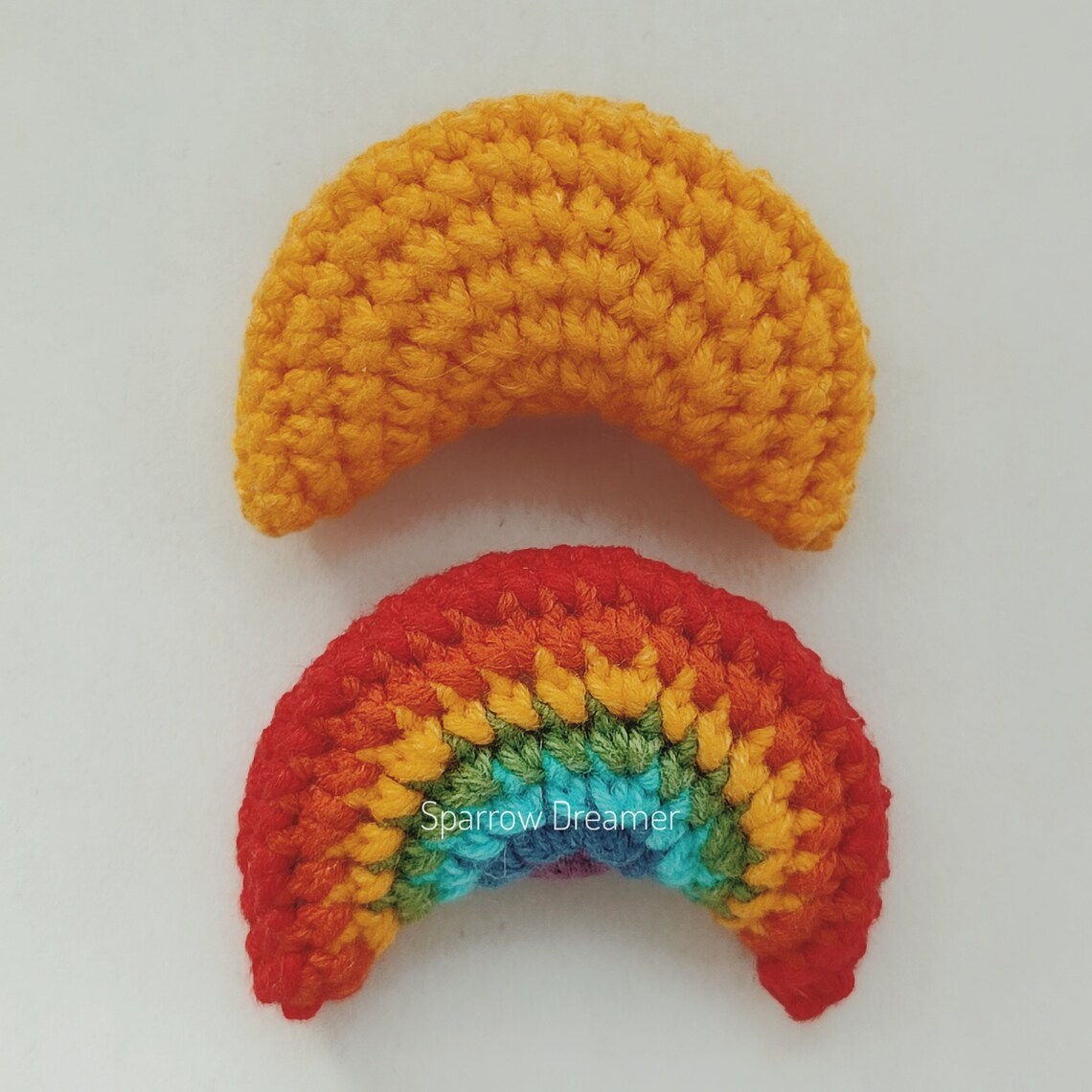 Crochet Pattern Mini Moon and Rainbow Toy Amigurumi PDF in - Etsy