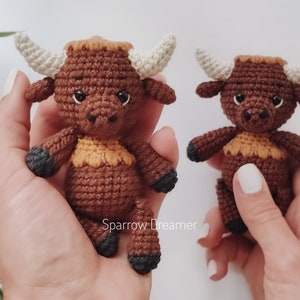 PATTERN: Crochet Bison, Mini Buffalo Amigurumi PDF Tutorial in English, Buffalo Crochet Pattern ...