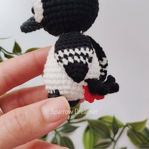 Crochet Woodpecker Amigurumi Pattern: Mini Forest Animal (PDF Tutorial ...