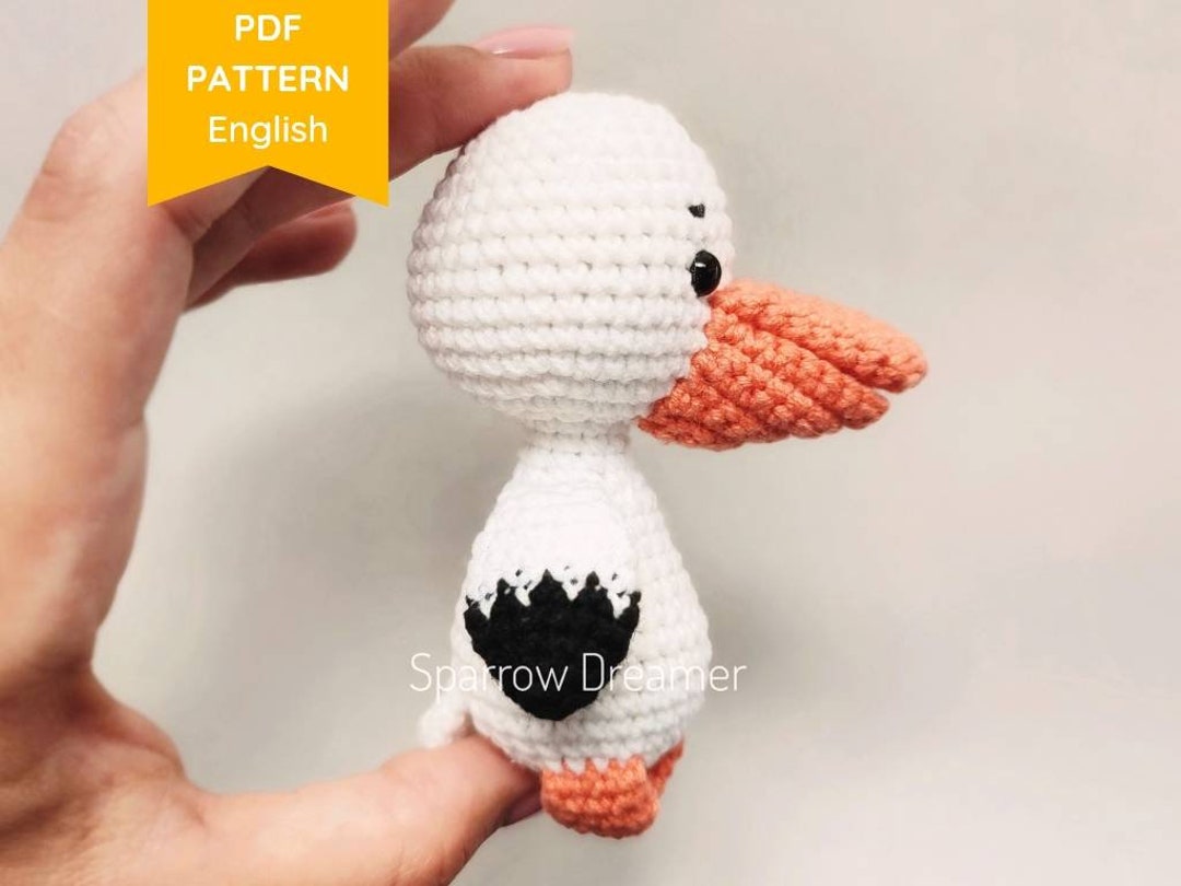 Crochet Pelican Pattern: Tiny Amigurumi Bird (PDF Pattern in ENG) - Etsy