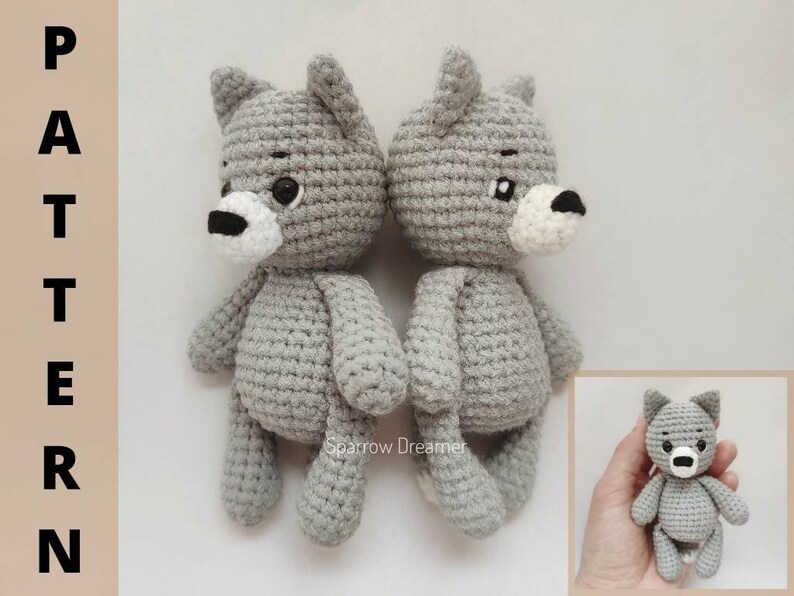 Amigurumi PATTERN Crochet Mini Wolf Tiny Forest Animals PDF - Etsy