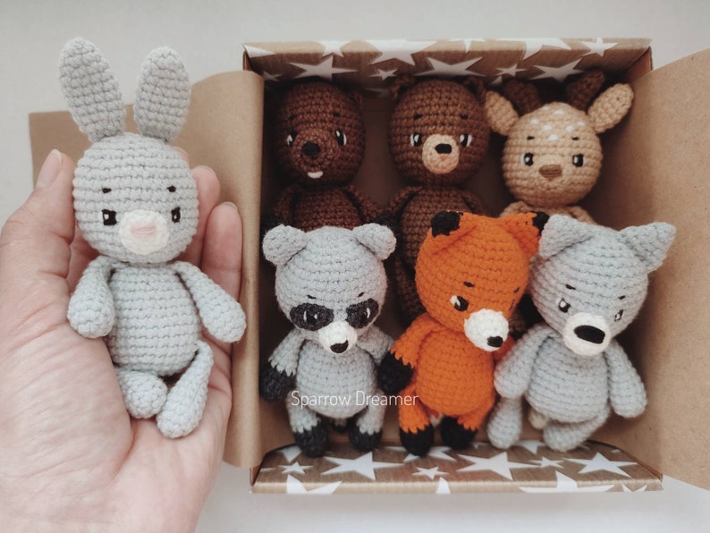 Amigurumi PATTERN Crochet Mini Wolf Tiny Forest Animals PDF - Etsy