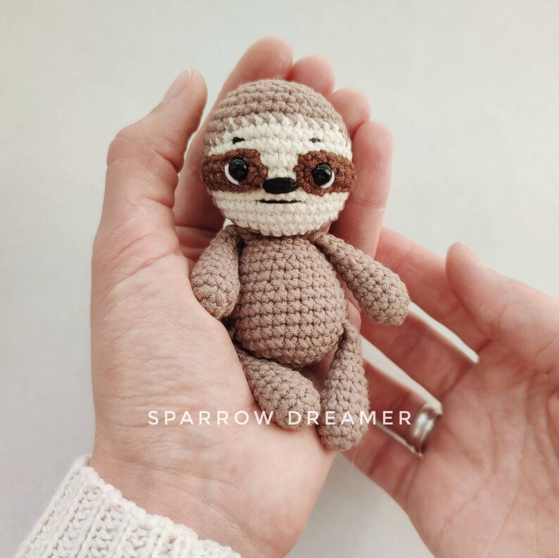 Crochet PATTERN Tiny Sloth Toy Easy Crochet Sloths Pattern - Etsy