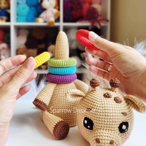 Crochet Rainbow Giraffe Stacking Toy Pattern: Amigurumi PDF Tutorial ...
