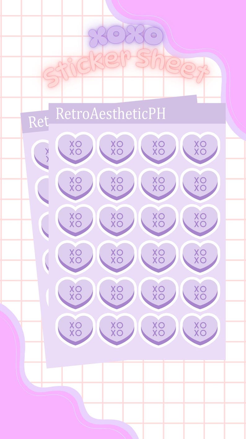 XOXO Sticker Sheet - Etsy