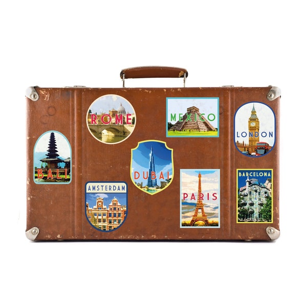 Suitcase Stickers - Etsy UK