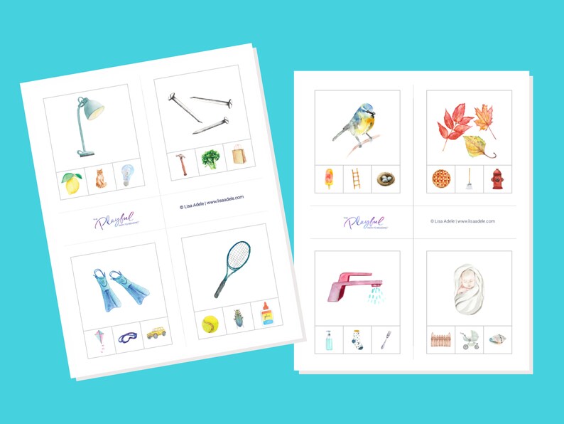 Things That Go Together Toddler Matching Game Montessori - Etsy