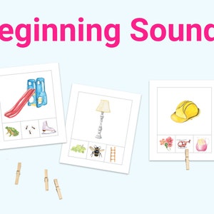 Beginning Sounds Clip Cards - Montessori Language Cards Printable ...