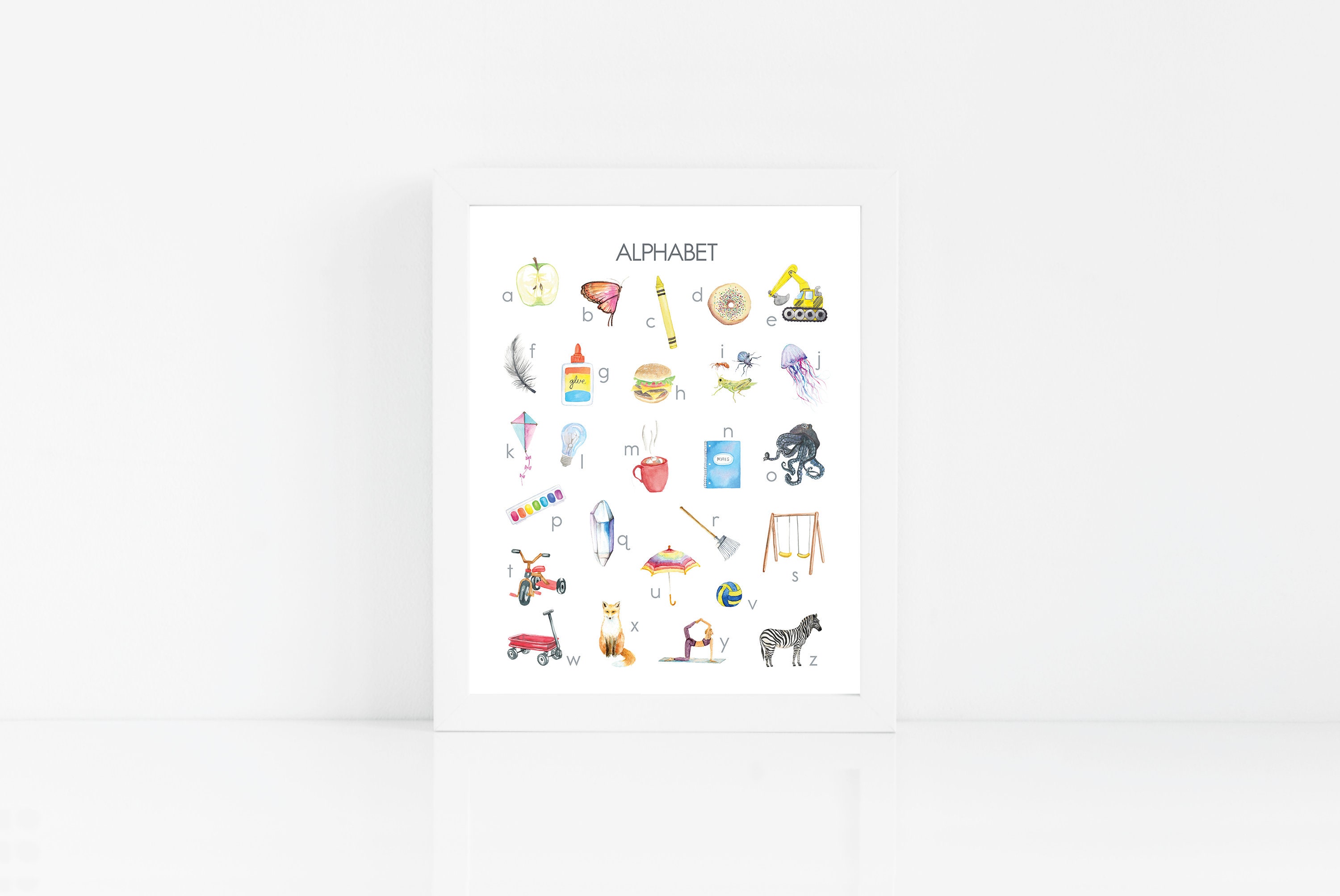 Phonics Poster ABC Poster Alphabet Poster Watercolor - Etsy