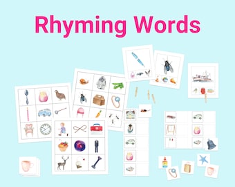 Rhyming Words Matching Activity Kindergarten (Instant Download) - Etsy