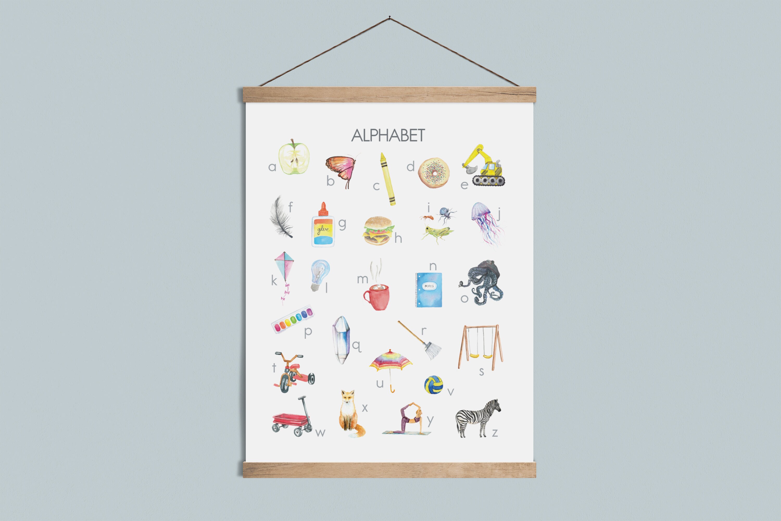 Phonics Poster ABC Poster Alphabet Poster Watercolor - Etsy