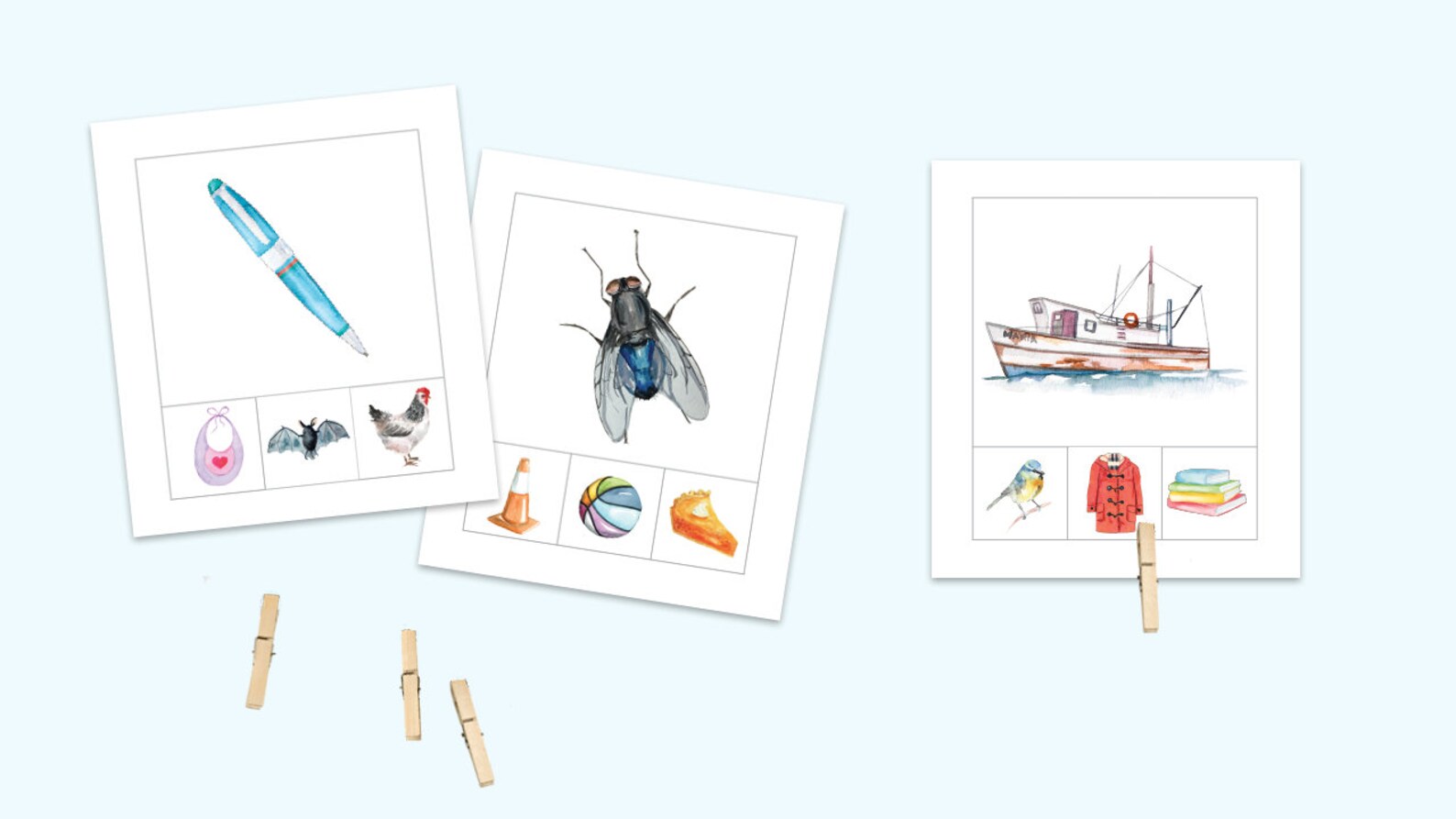 Rhyming Words Activities - Montessori Cards Rhyming Games - Rhyming ...
