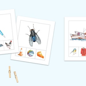Rhyming Words Activities - Montessori Cards Rhyming Games - Rhyming ...