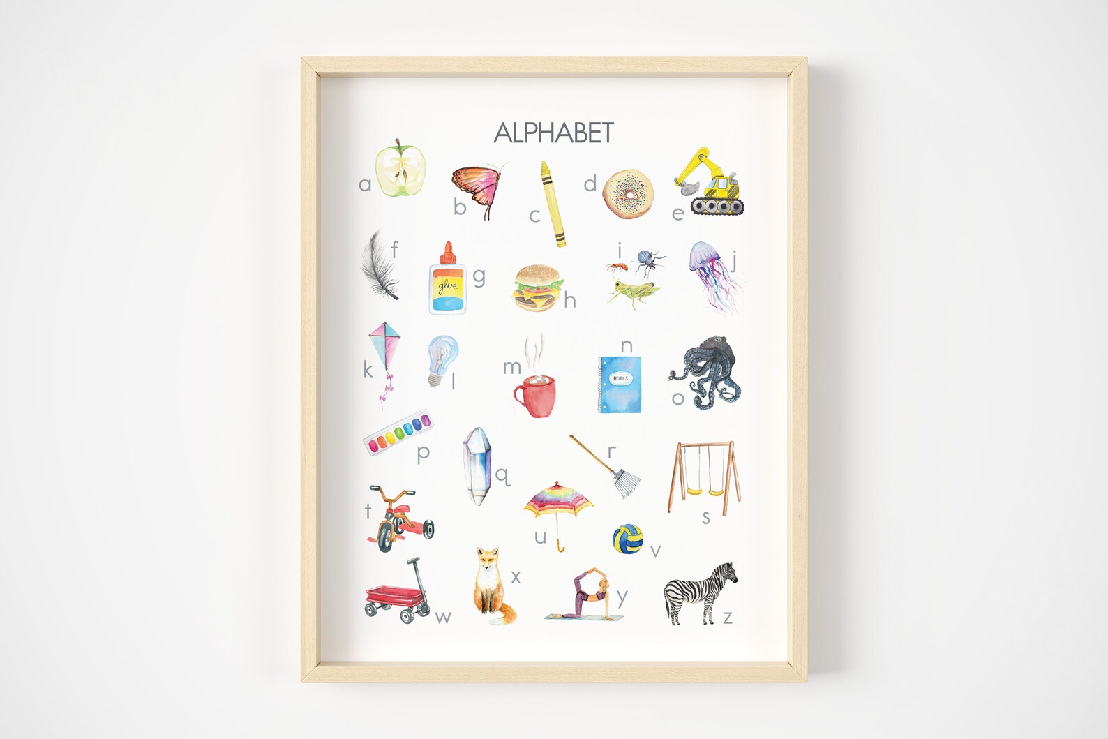 Phonics Poster ABC Poster Alphabet Poster Watercolor | Etsy