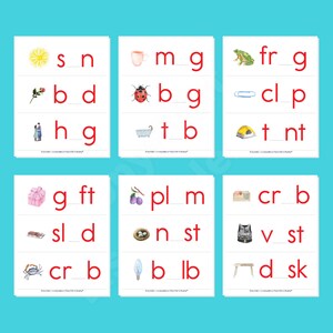 CVC Words Missing Sounds Vowels Consonants and Printable Moveable ...
