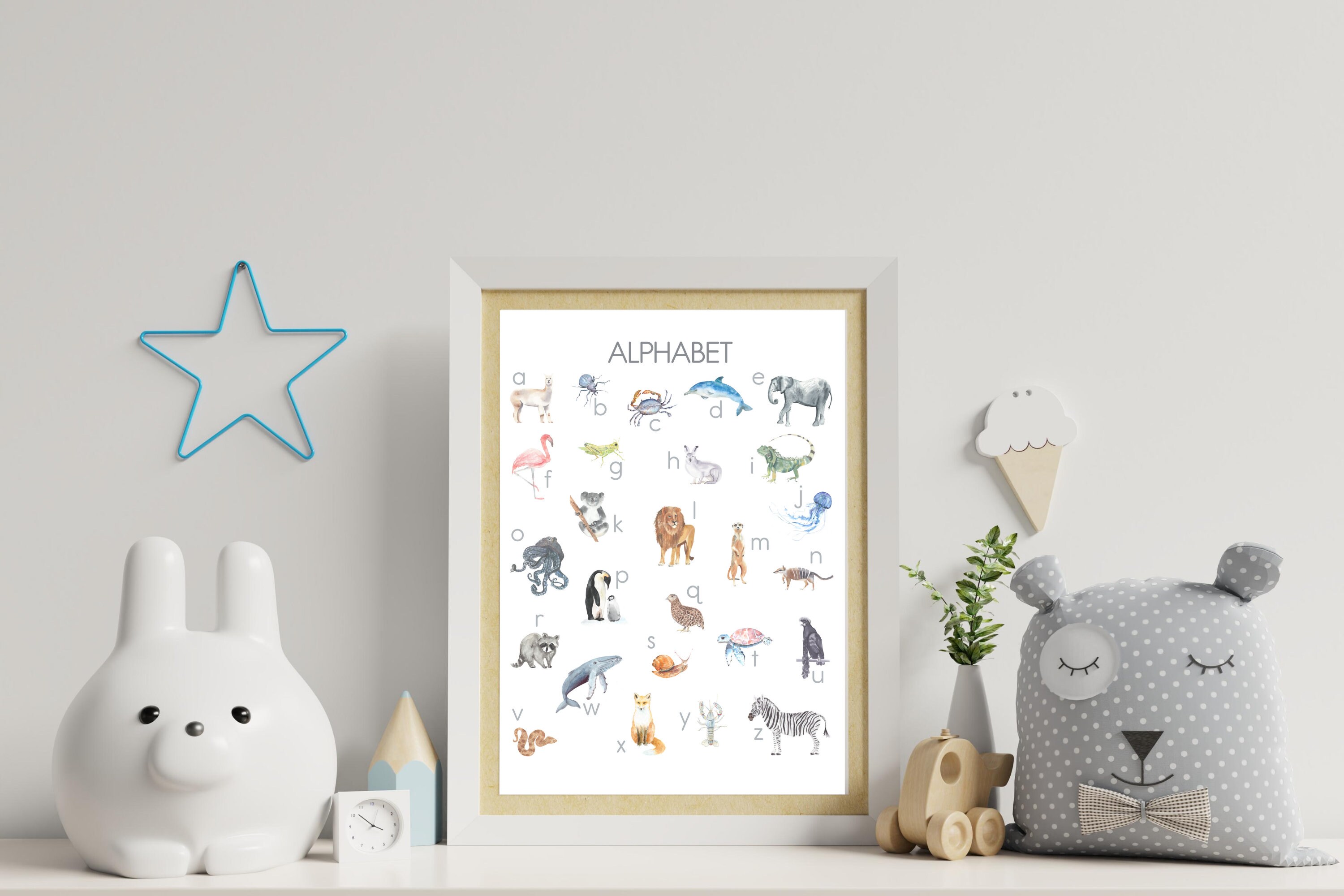 Beginning Sounds Poster Watercolor Animals Alphabet Poster - Etsy