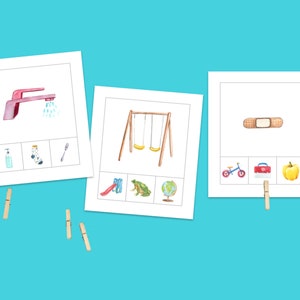 Things That Go Together Toddler Matching Game Montessori - Etsy