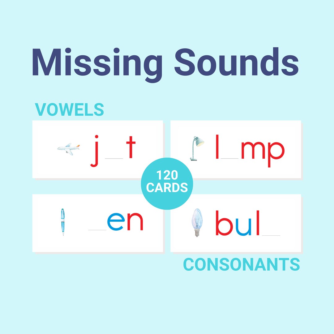 CVC Words Missing Sounds Vowels Consonants and Printable Moveable ...